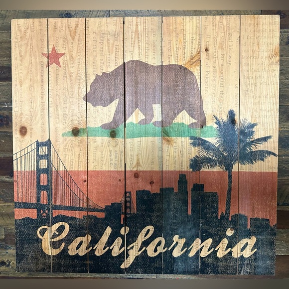 Art | Wooden California Sign | Poshmark